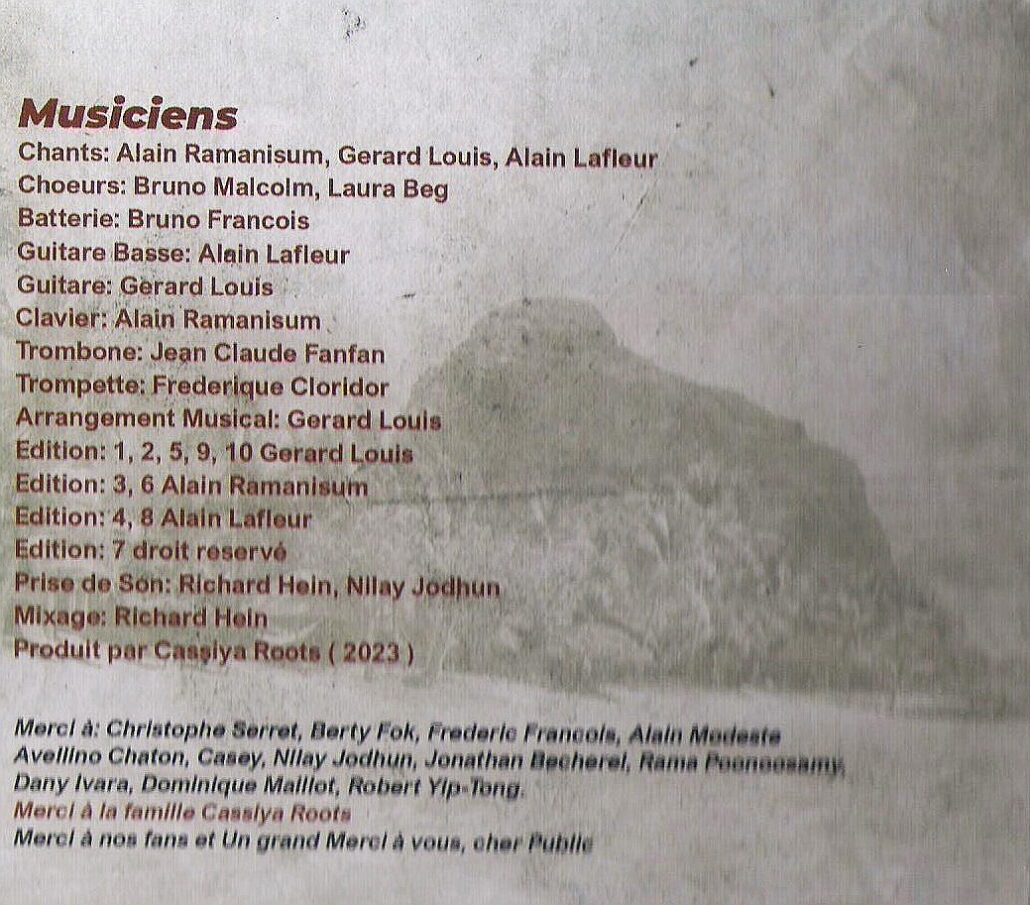 SON CASSIYA ROOTS : Kan soley leve - Patrimoine musical de l'Océan Indien
